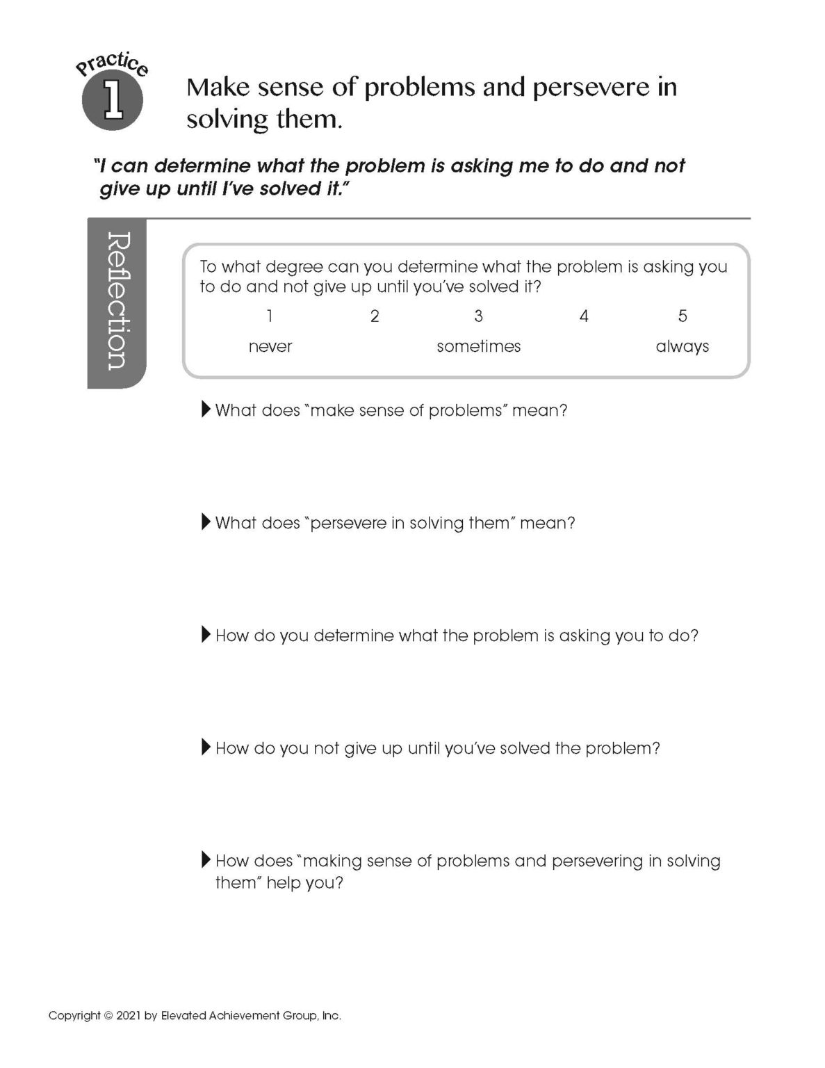 Teach Your Students to Make Sense of Problems and Persevere in Solving ...